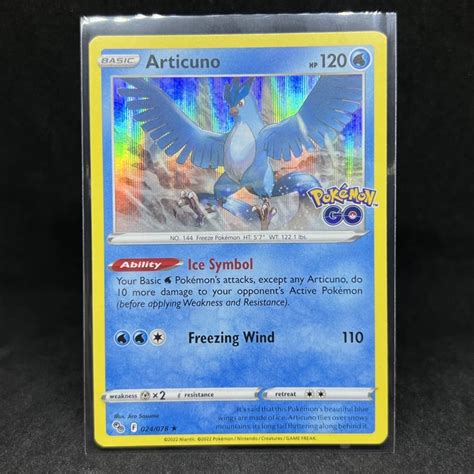 Pokemon TCG Articuno Holo Rare 024 078 2022 Pokemon GO Trading Card