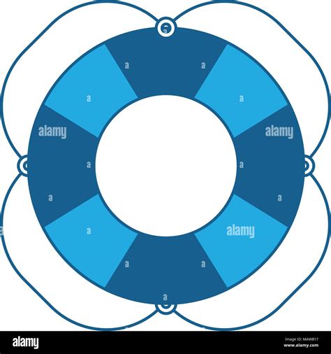 Pool Float Icon Over White Background Blue Shading Design Vector