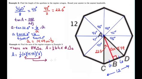 8 6 Video Notes Area And Perimeter Of Regular Polygons YouTube