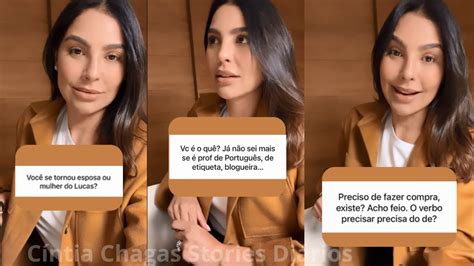Cíntia Chagas Responde Você se tornou esposa ou mulher do Lucas
