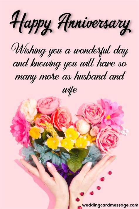 Happy Anniversary Wishes For Husband And Wife With Flowers In Her Hands
