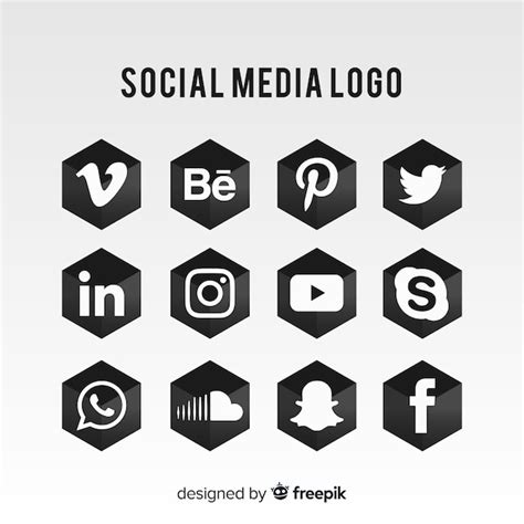 Set De Logotipos De Redes Sociales Vector Gratis
