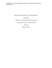 Module 1 Option 2 Internal And External Users Of Governmental