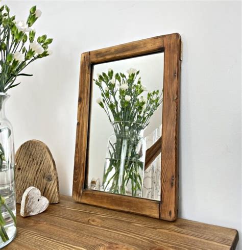 Lustro Rustykalne W Ramie Ze Starego Drewna XI Made From Wood