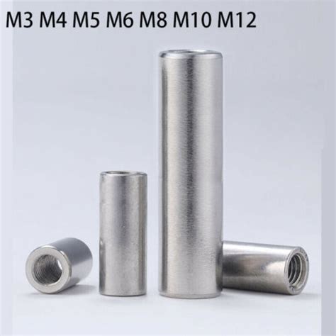 Gewindemuffen M3 M4 M5 M6 M8 M10 M12 Rund Verbindungsmutter Langmutter