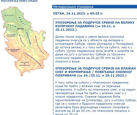 Upozorenje RHMZ Upaljen narandžasti meteo alarm