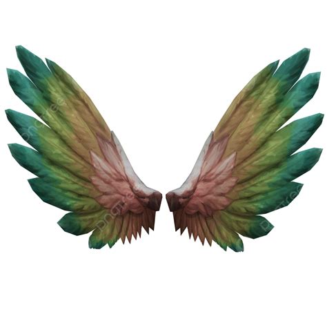 Rainbow Wings Wings Bird Colourful Bird Wings PNG Transparent