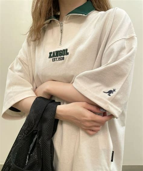KANGOLカンゴールのKANGOLハーフジップ半袖TシャツTシャツ カットソー WEAR