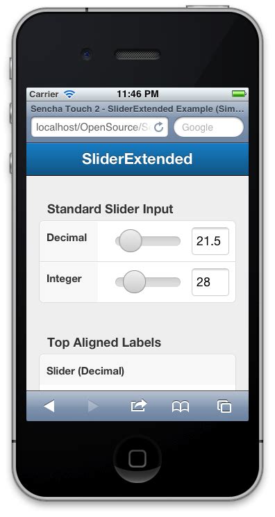 GitHub Nettantra Sencha Touch 2 SliderExtended An Extended Version