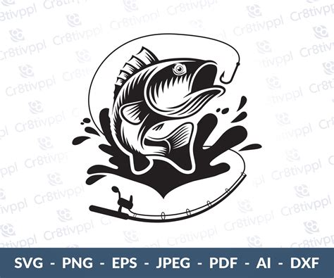 Bass Fishing Svg Bass Fish Svg Fishing Svg Bass Fishing Etsy