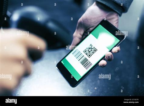 Qr Code Payment Online Shopping Cashless Technology Concept Stock