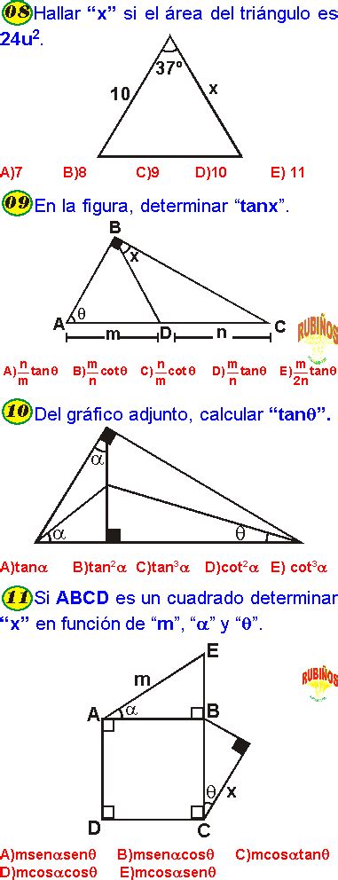 RESOLUCION DE TRIANGULOS RECTANGULOS PROBLEMAS RESUELTOS PDF