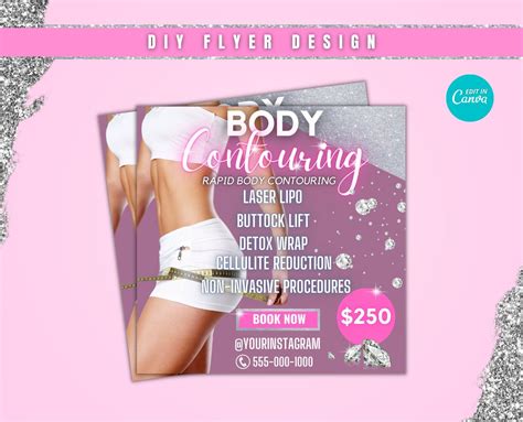 Body Contouring Flyer Social Media Flyer Body Contouring Template