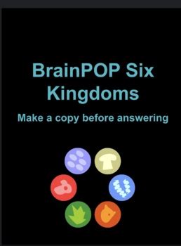 BrainPOP Cornell Notes Six Kingdoms By Universal Science TPT