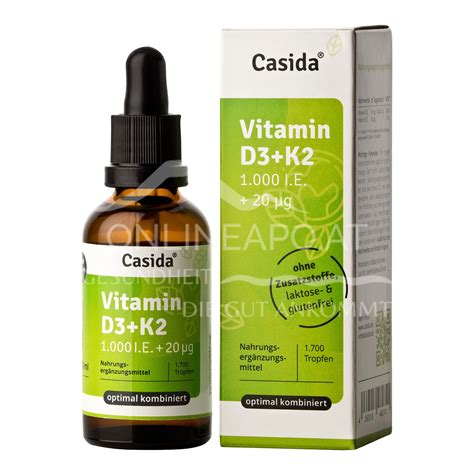 Casida Vitamin D3 K2 Tropfen schnell günstig geliefert