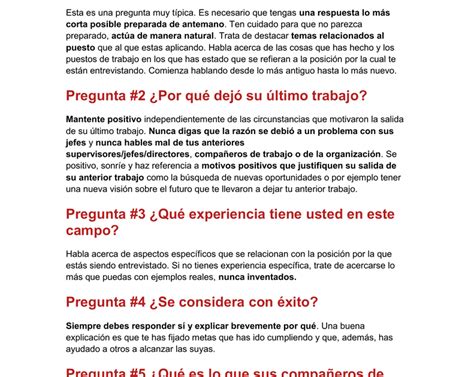 12 Preguntas Tpicas De Una Entrevista De Trabajo En
