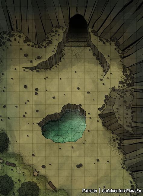 Oc Art Cave Entrance Battle Map 22x30 Rdnd