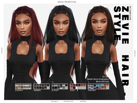 The Sims Resource PATREON Zevie Hairstyle