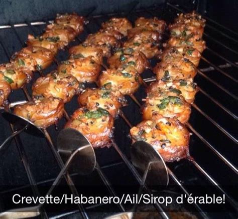 Fumoir Recette de crevettes fumées aux habaneros et sirop dérable