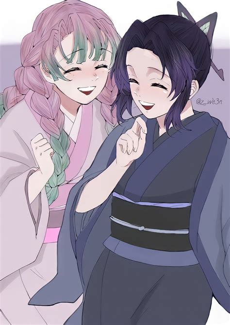 Mitsuri E Shinobu Personagens De Anime Anime Personagens