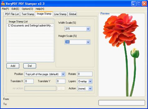 how to use verypdf pdf stamp