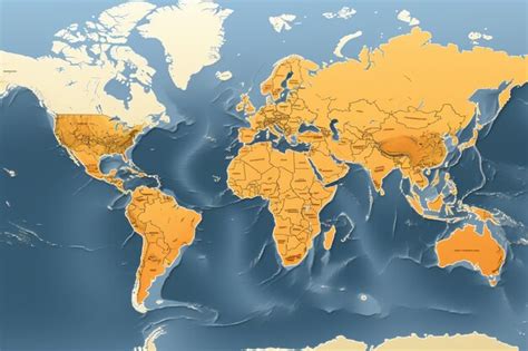 Mapa político do mundo Foto Premium