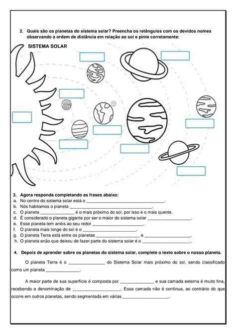 Apostila de Ciências sistema solar Apostila de ciências sobre o