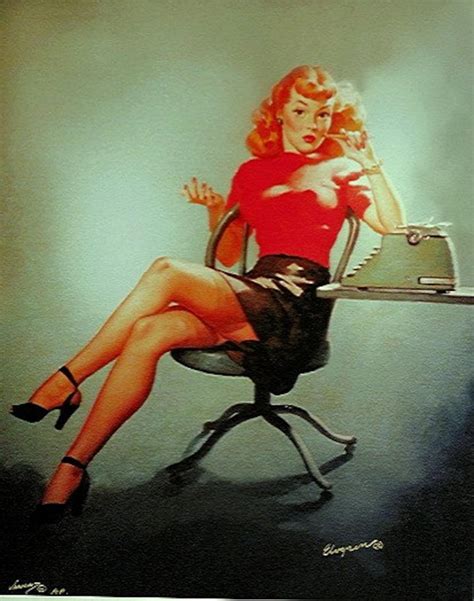 Gil Elvgren Mid Century The Perfect Pinup Mad Men Office Secretary Girl