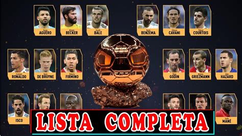 LISTA COMPLETA LOS 30 CANDIDATOS Y NOMINADOS A GANAR EL BALÓN DE ORO