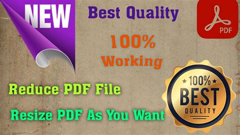 reduce pdf file size how to compress pdf size how to reduce pdf file size youtube