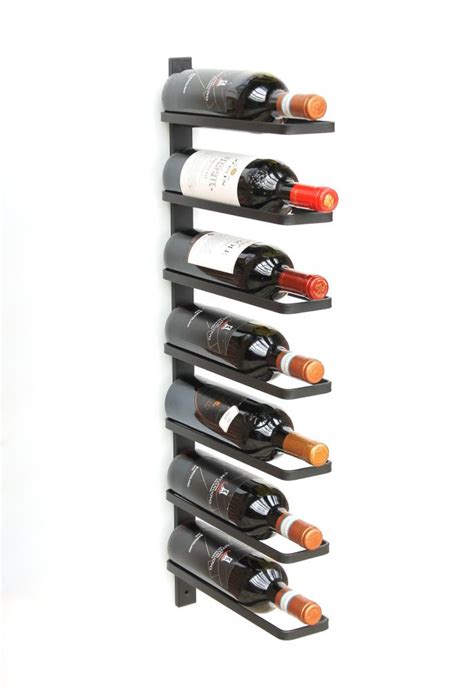 WEINREGAL Metall Wand Schwarz Flaschenregal Flaschenhalter Wandmontage