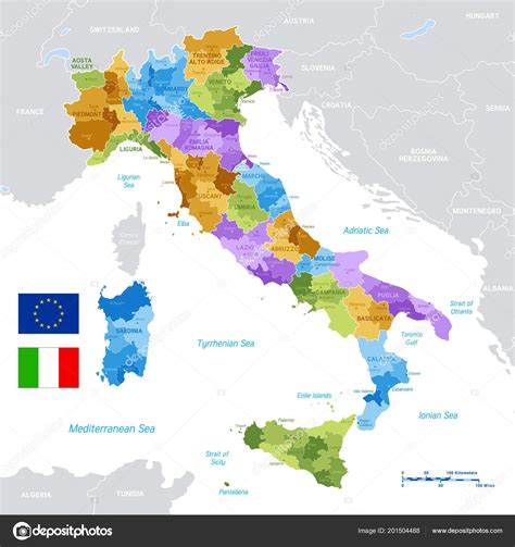 Cartina Italia Confini
