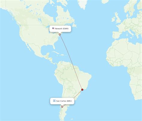 All Flight Routes From New York To San Carlos De Bariloche EWR To BRC