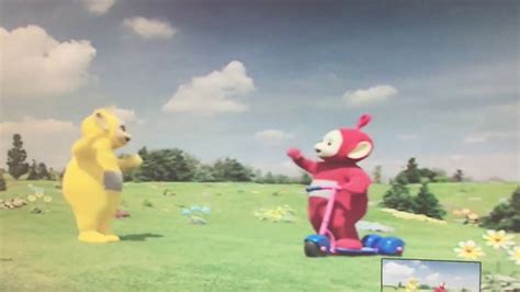 Teletubbies Laa Laa Tries Pos Scooter But Cant Ride Properly