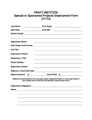 Fillable Online SSP Form Student Employment Fax Email Print PdfFiller