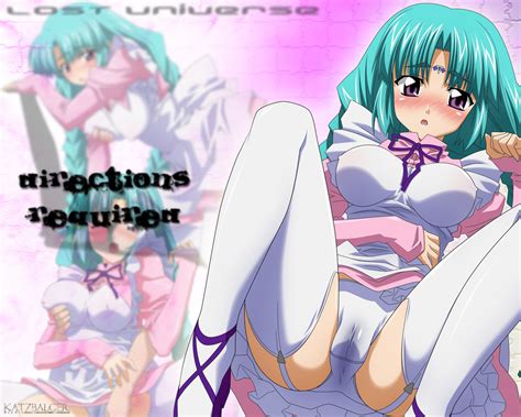 Rule 34 Blush Breasts Cameltoe Canal Vorfeed Cleavage Green Hair Long Hair Lost Universe Maid