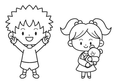 Coloriage fille et garçon Gratuit à Imprimer Img 30214