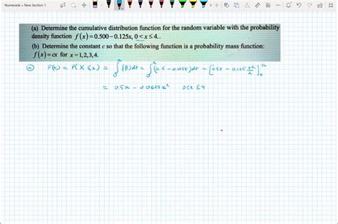 solved a determine the cumulative distribution function for the random variable with the