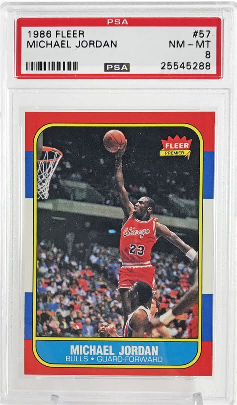 Lot Detail 1986 87 Fleer Michael Jordan Rookie Card 57 PSA Graded