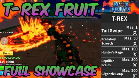 NEW T Rex Fruit FULL SHOWCASE Blox Fruits T Rex Fruit Full Showcase