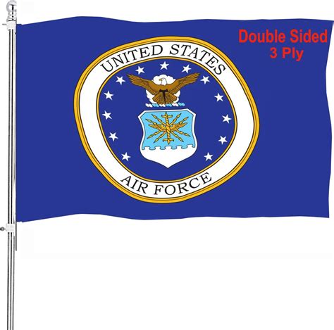 Amazon Us Air Force Flag Wings Logo X Ft Usaf White On Blue