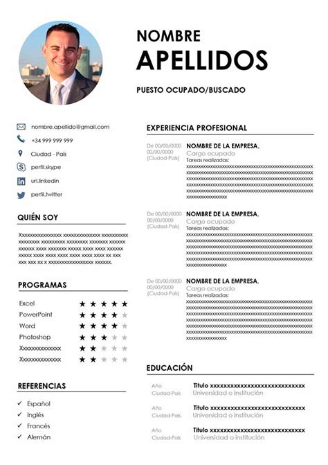 Formatos Básicos de Hoja de Vida Word Descargar Gratis