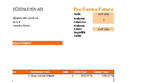 Proforma Fatura Nas L Yap L R