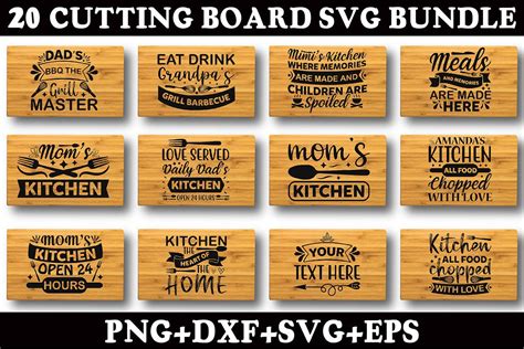 Cutting Board Svg Bundle Graphic By Printable Creative Fabrica