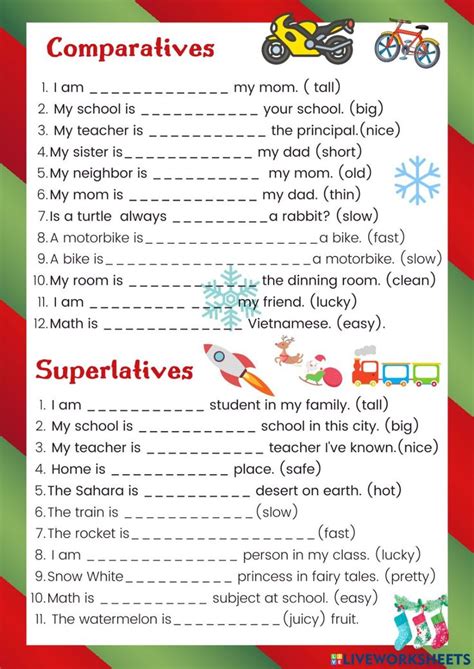 Comparatives And Superlatives Online Exercise For Grade 4 Comparative