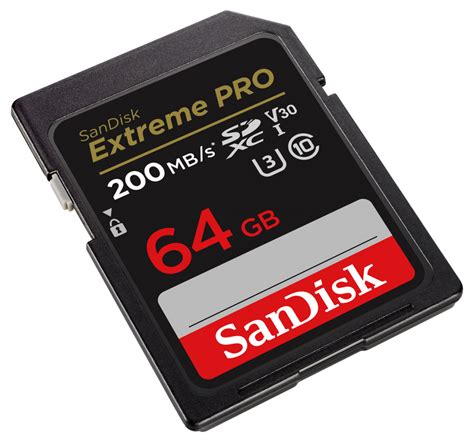 SanDisk SDXC Extreme Pro 64GB 200MB S V30 UHS I SD Karten Fotogena