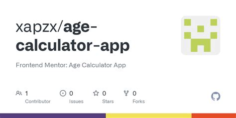 Github Xapzx Age Calculator App Frontend Mentor Age Calculator App