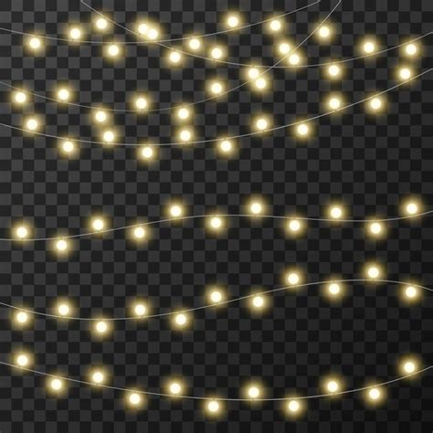 Premium Vector Christmas Lights Isolated