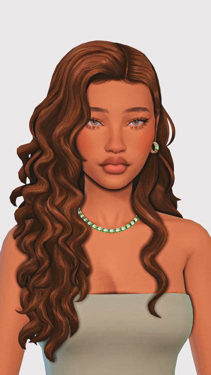 Curly Hair Maxis Match Edition Part In Sims Hair Maxis Match