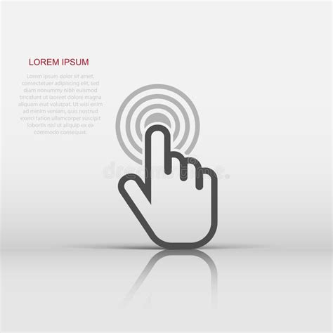 Click Hand Icon Cursor Finger Sign Flat Vector Stock Vector